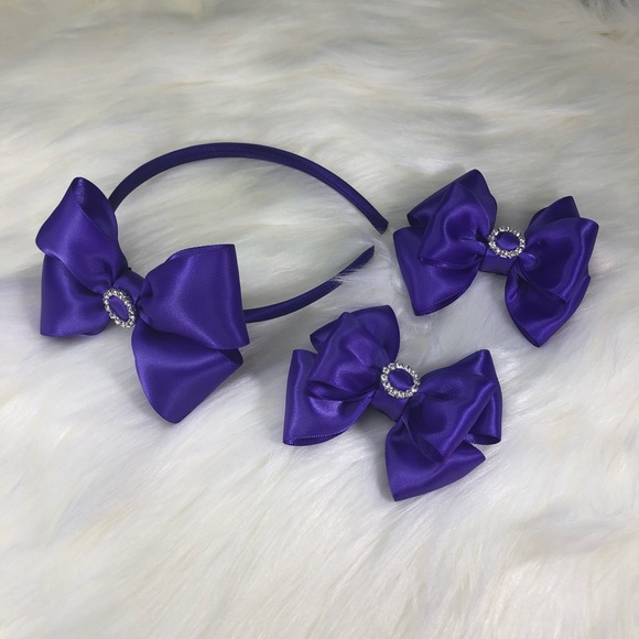 Accessories | Handmade Satin Bow Ribbon Headband With Two Bow Ribbon ...